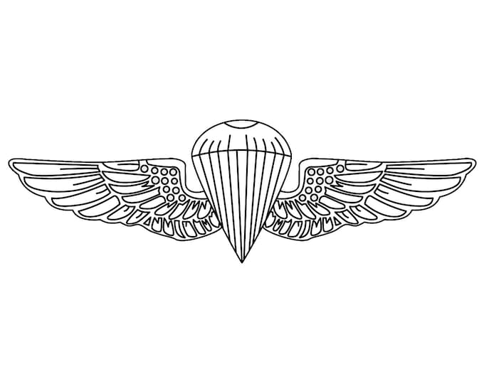 USMC Jump Wings Navy Parachutist Insignia Logo Vinyl Sticker / Decal - Etsy