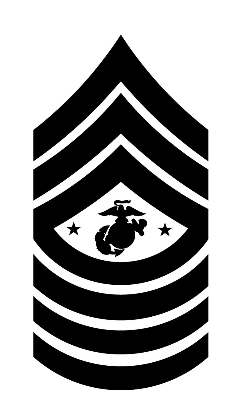 USMC Rank Insignia E8 E9 MSGT 1stsgt Mgysgt Sgtmaj Vinyl Decal/sticker ...