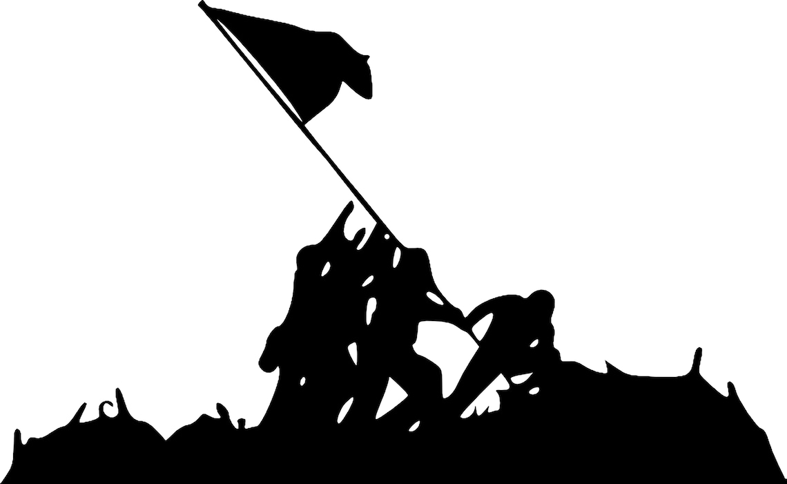 USMC Mount Suribachi Iwo Jima Vinyl Sticker / Decal - Etsy