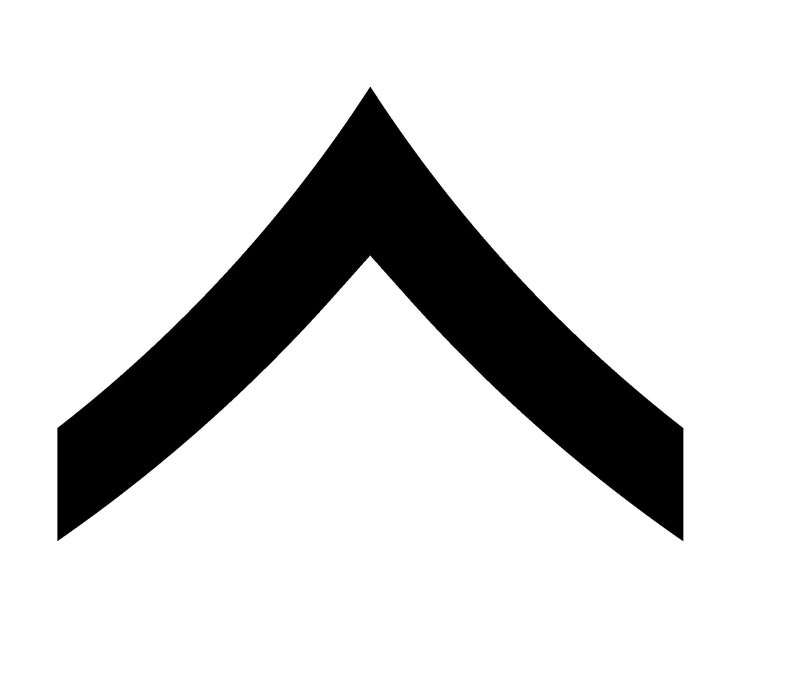 USMC Rank Insignia E2 PFC Private First Class Vinyl Decal/sticker for ...