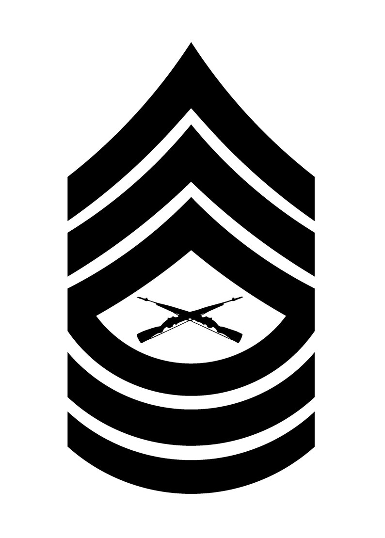 USMC Rank Insignia E8 E9 MSGT 1stsgt Mgysgt Sgtmaj Vinyl Decal/sticker ...