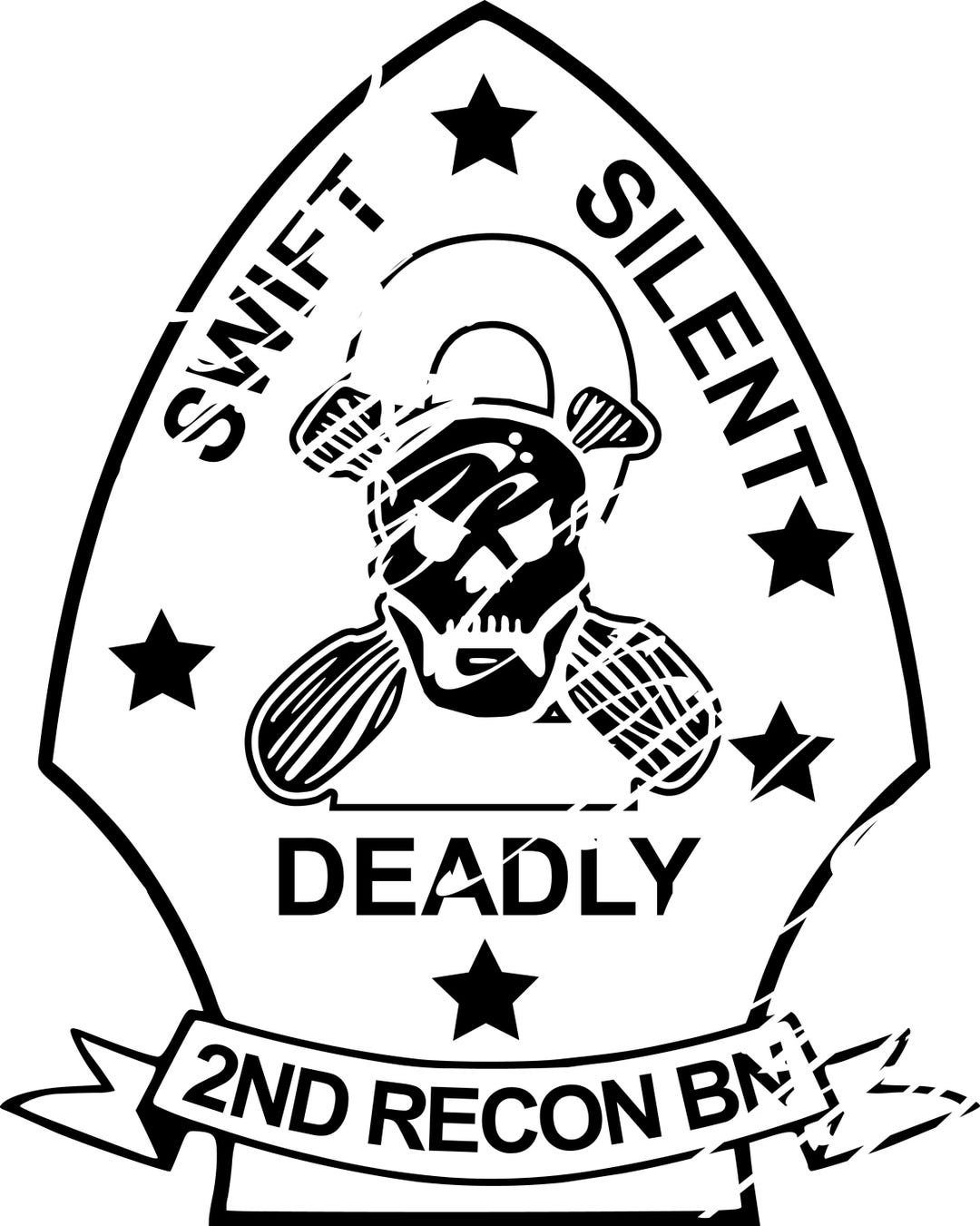 USMC 2nd Recon Battalion Logo Vinyl Sticker / Decal - Etsy