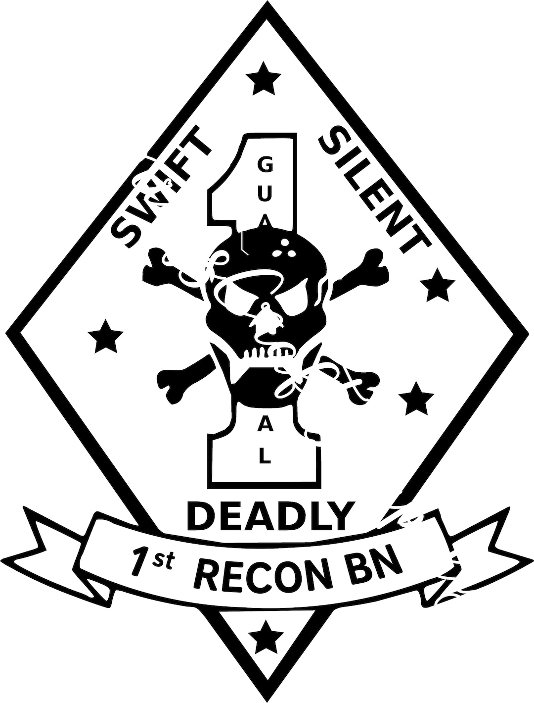 USMC 1st Recon Bn - First Reconnaissance Battalion Logo SVG Digital ...