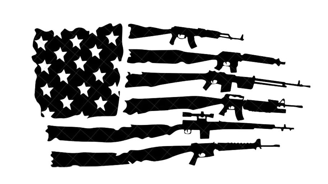 Gun Flag 2nd Amendment - Etsy