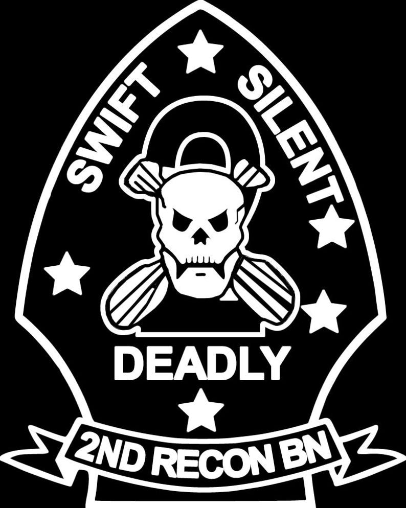 USMC 2nd Recon Battalion Logo Vinyl Sticker / Decal - Etsy
