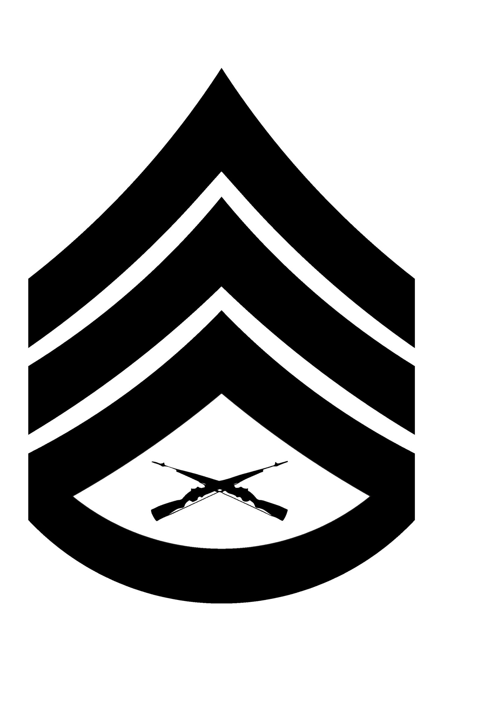 USMC Rank Insignia E6 SSGT Staff Sergeant Vinyl Decal/sticker for Your ...