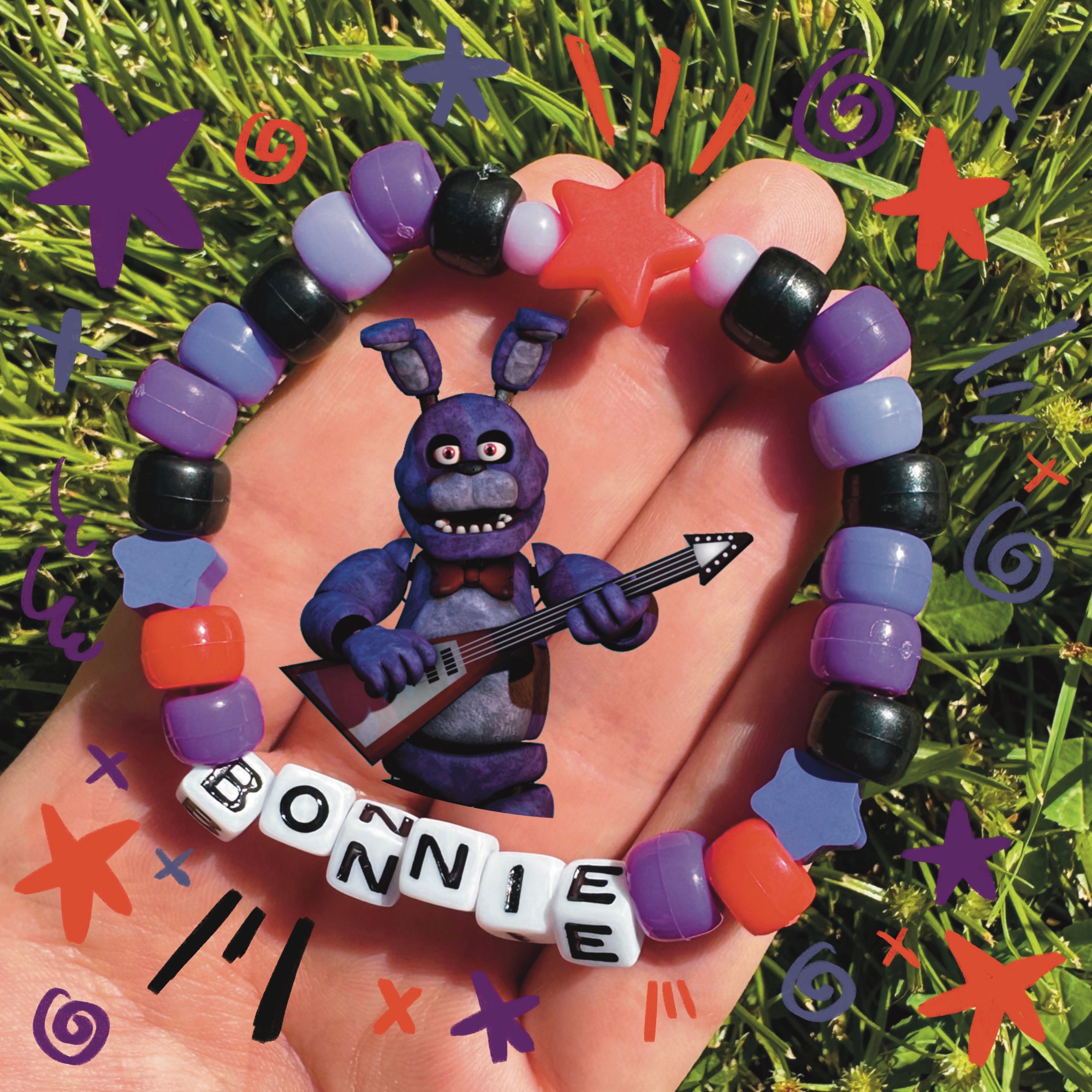 Five Nights at Freddys FNAF Kandi Pony Bracelet Singles - Etsy UK