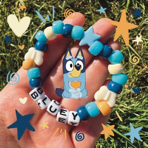 Bluey Kandi Pony Bracelets Bluey & Bingo Scene Raver Decora Kidcore ...