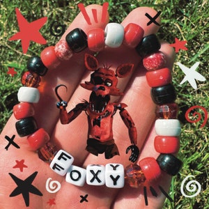 Five Nights at Freddy’s FNAF Kandi Pony Bracelet Singles - Freddy, Foxy ...