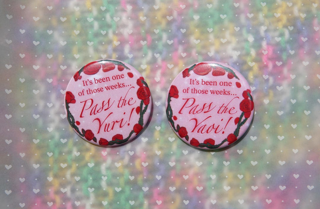 Pass the Yaoi / Yuri Anime Manga 2" Pinback Button - Etsy