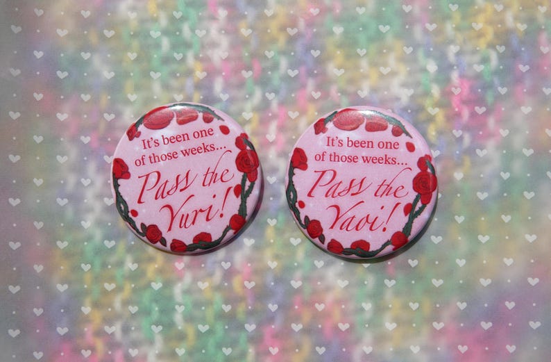 Pass the Yaoi / Yuri Anime Manga 2" Pinback Button - Etsy