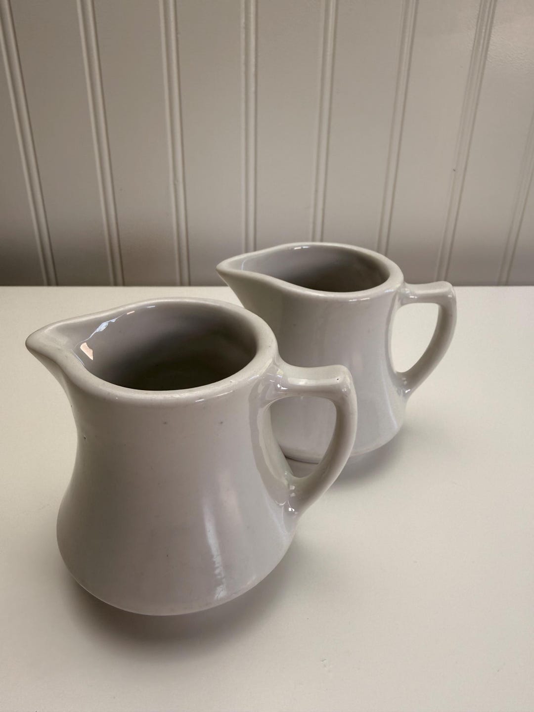 Set of 2 Tepco USA China Creamers | Vintage Elf Ear Handle Diner ...
