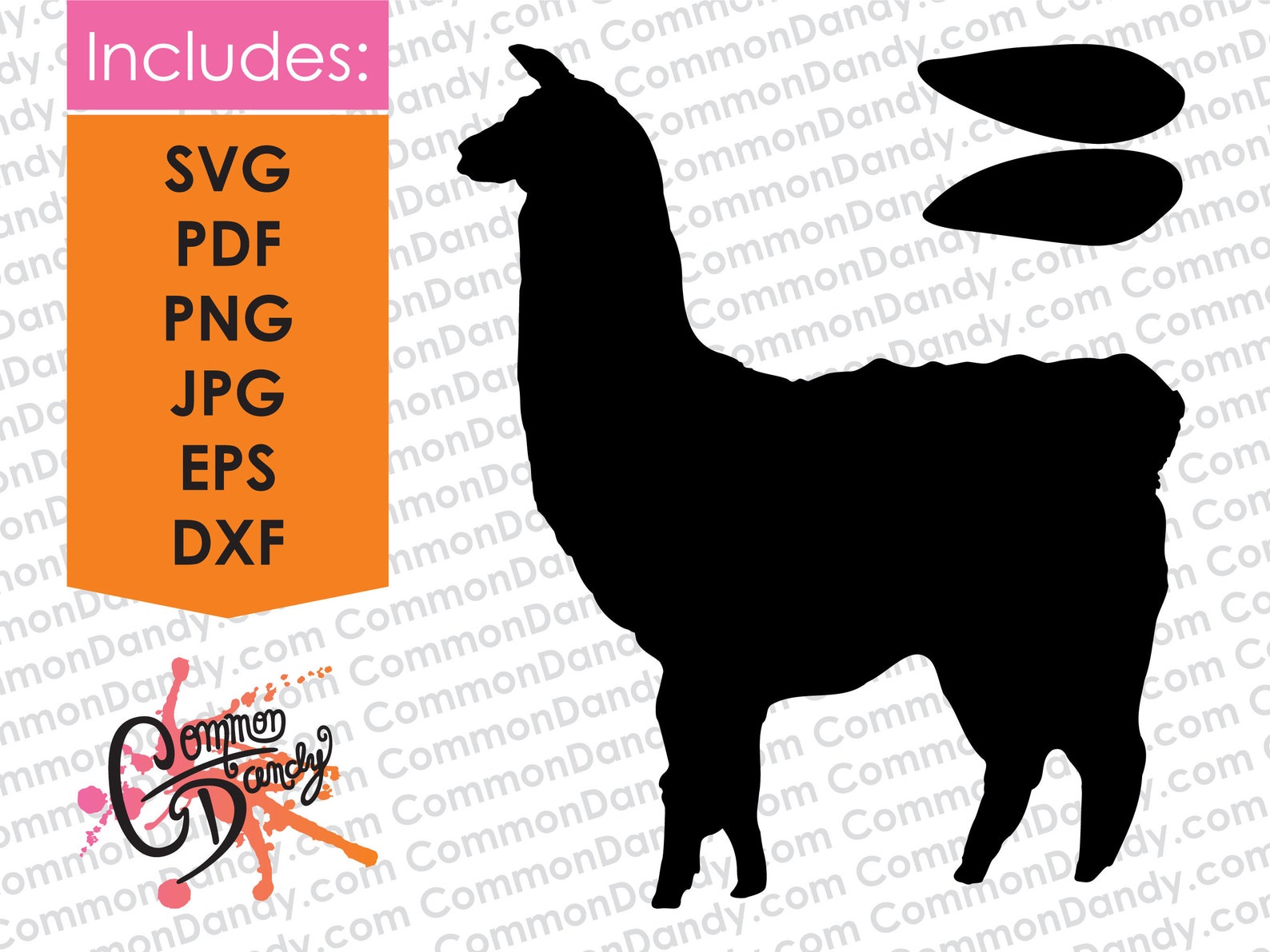 Llama With Footprint SVG, Llama Silhouette, Llama Footprint, Llama ...