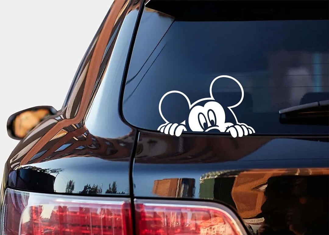 1x Mickey Mouse Peeking Sticker Decal, Cartoon Decal, High-quality ...