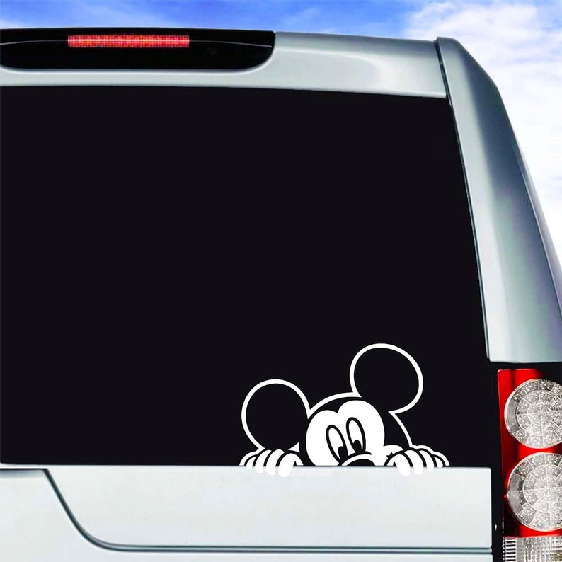 1x Mickey Mouse Peeking Sticker Decal, Cartoon Decal, High-quality ...