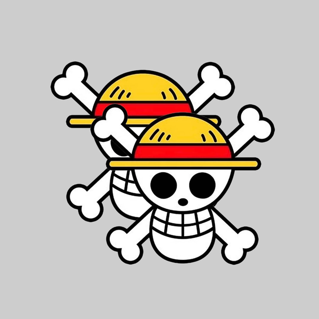 2x Luffy Straw Hat Pirate Sticker Decal, Pirate Stickers, High-quality ...