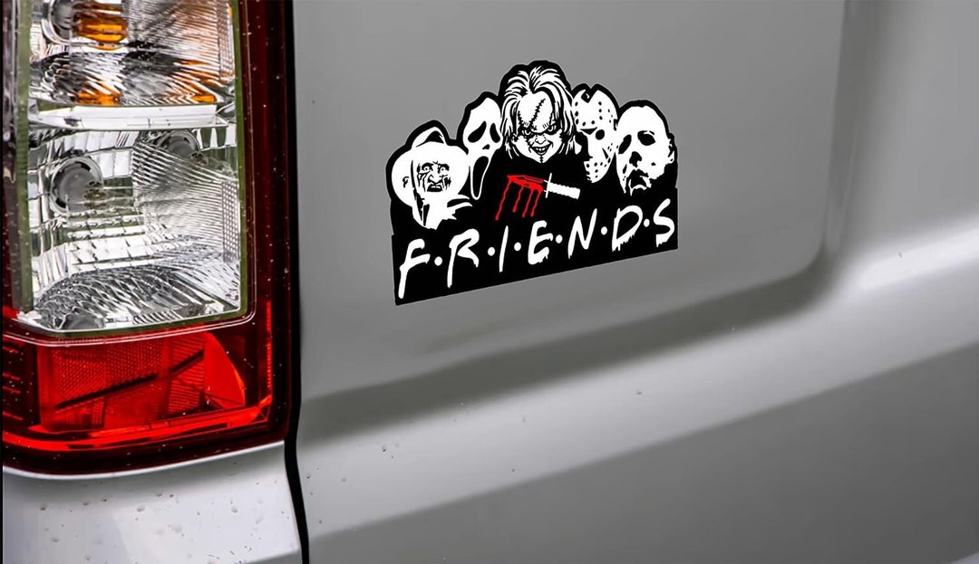 Horror Movie Characters Car Decal Sticker, Chucky Myers Fred & Ghost ...
