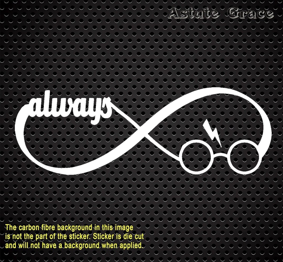 Infinity Symbol Glasses and Lightning Scar Vinyl Decal Stickers, Funny ...
