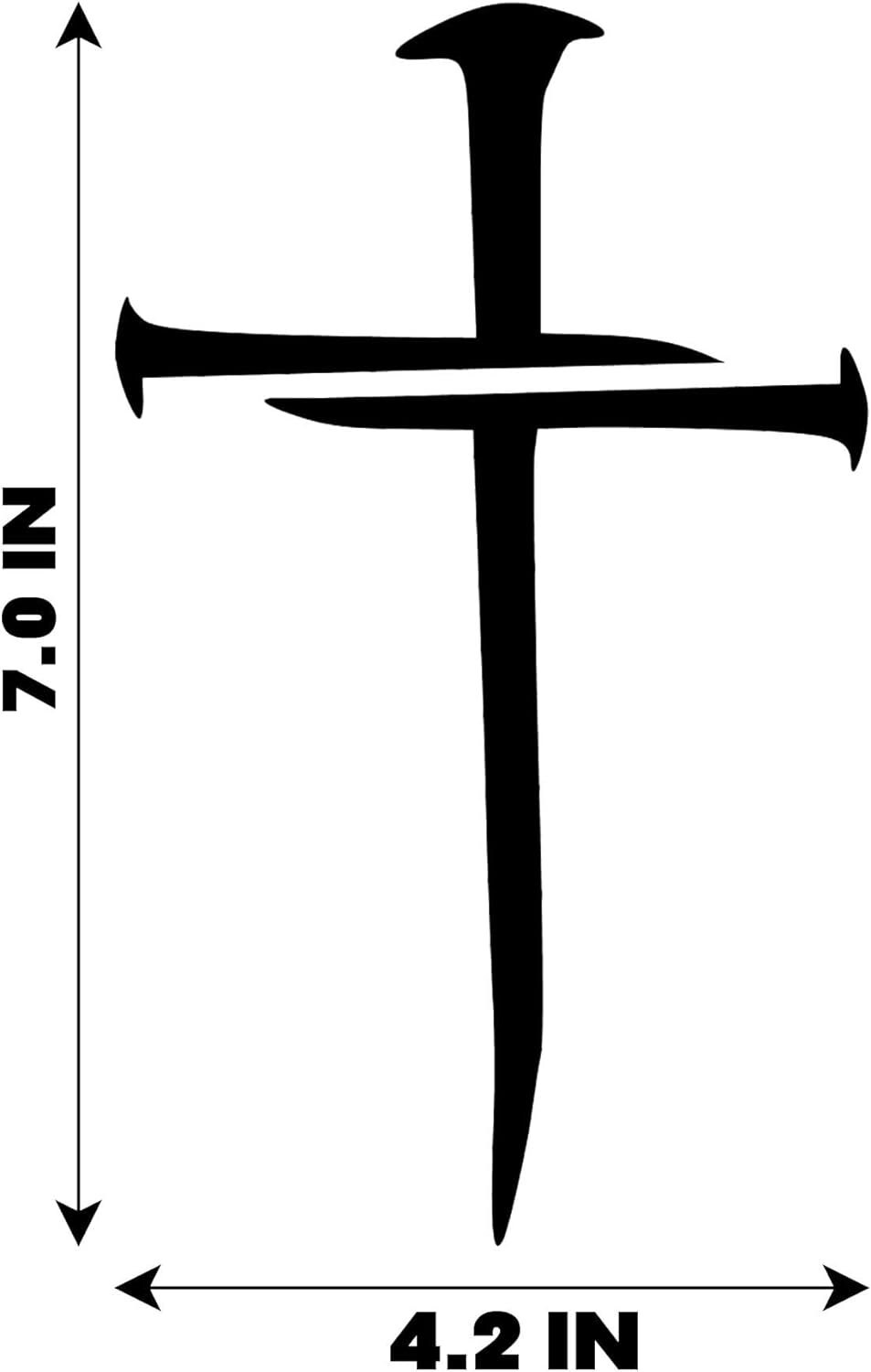 1x Cross of Nails Auto Sticker Decal, Cross of Nail Sticker, Cross of ...