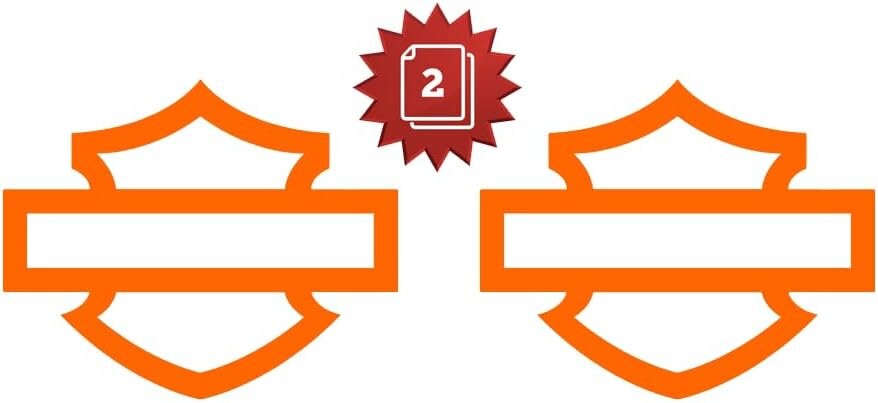 2x Motorcycle Bar and Shield Design Vinyl Decal Sticker, Bar & Shield ...