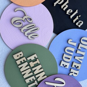 Cute 6in Wood 3d Baby Name Sign for Pregnancy Announcement Photo and ...