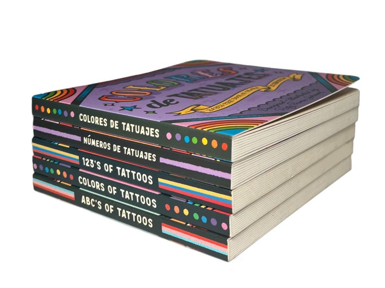 Tattoo Board Book 5 Book Set in English and Spanish - Etsy UK