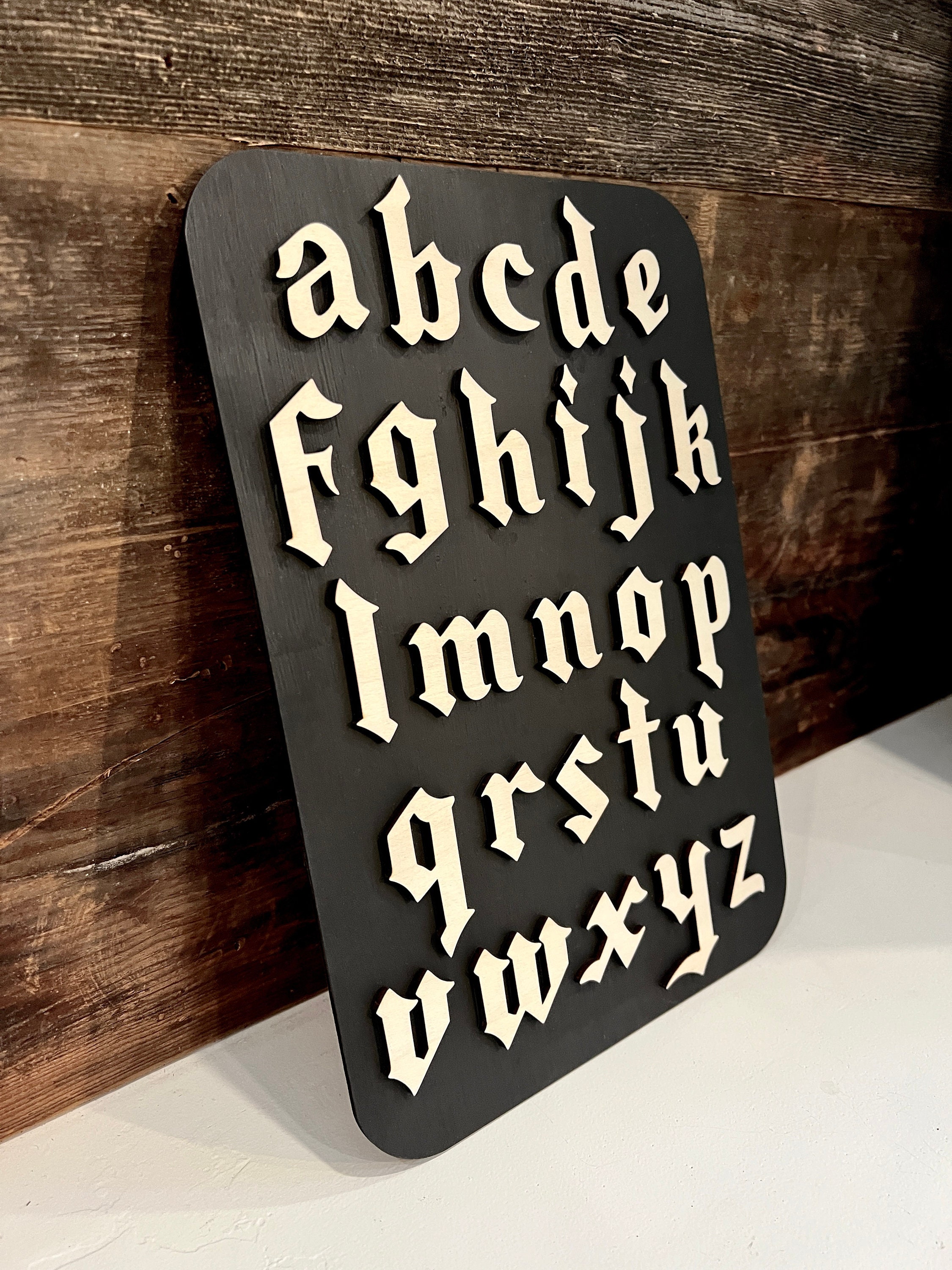 Edgy Alphabet Sign for Nursery Kids Room Playroom Cute - Etsy