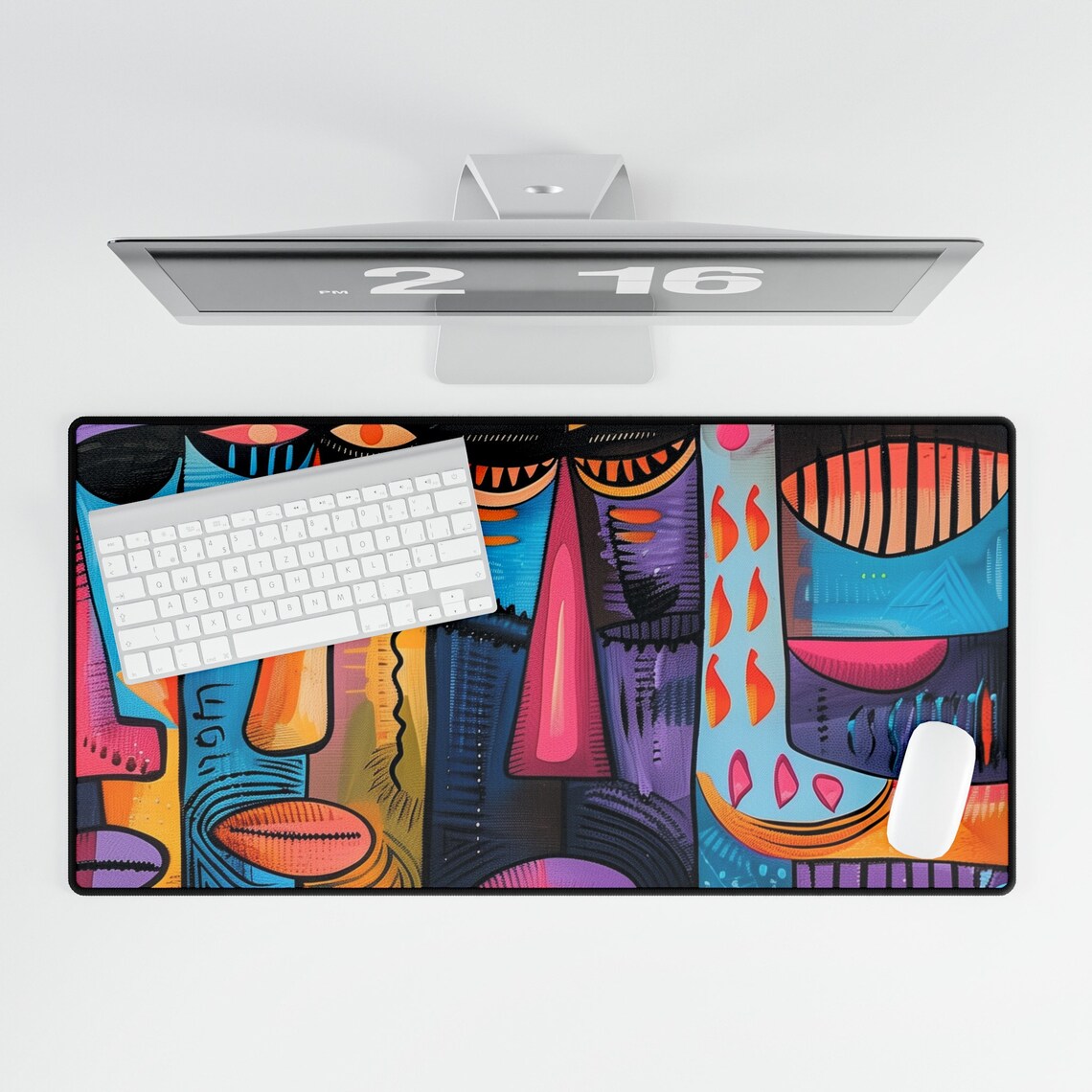 Boho Afro Desk Mat Tribal Pattern Detailed Design Ideal Cute Office ...