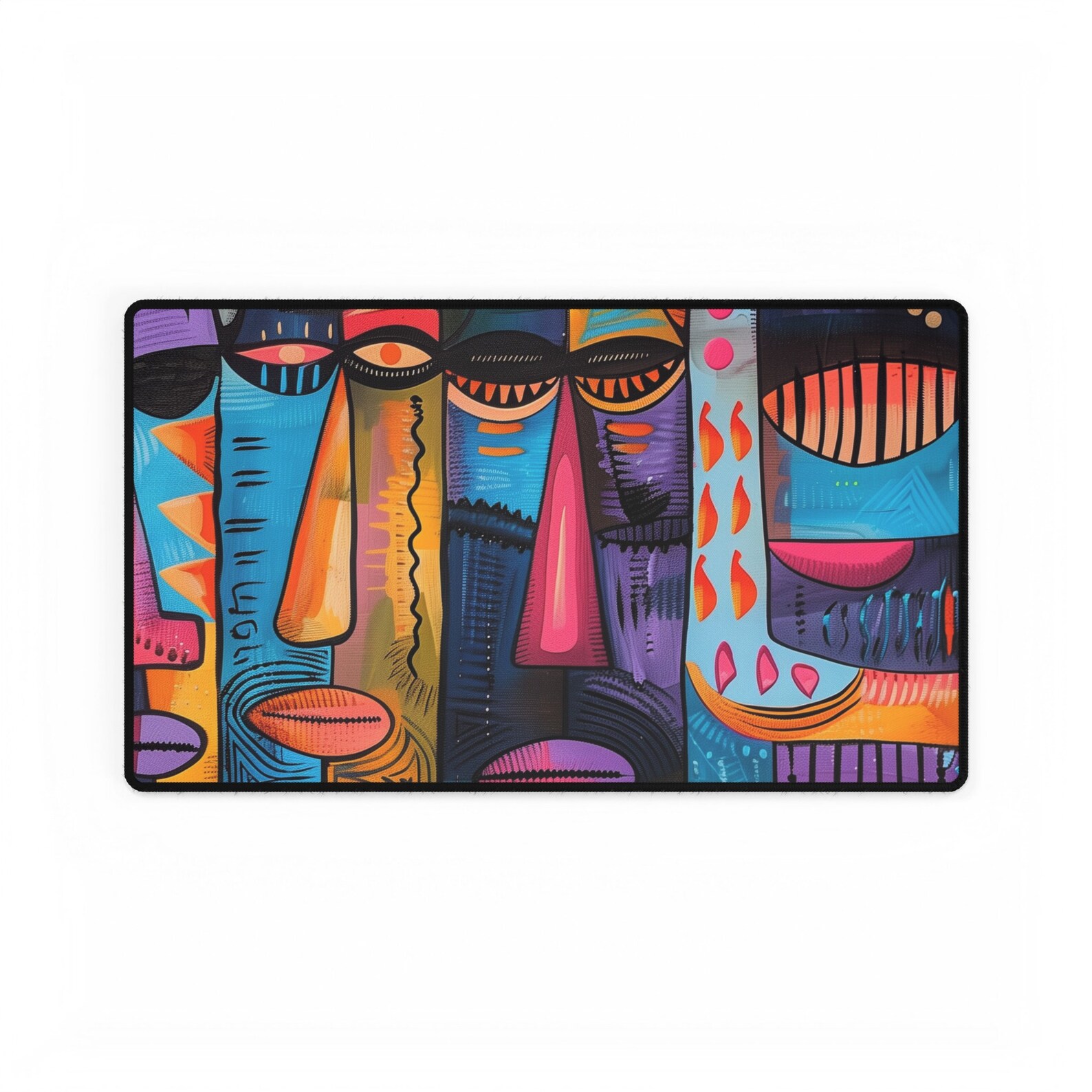 Boho Afro Desk Mat Tribal Pattern Detailed Design Ideal Cute Office ...