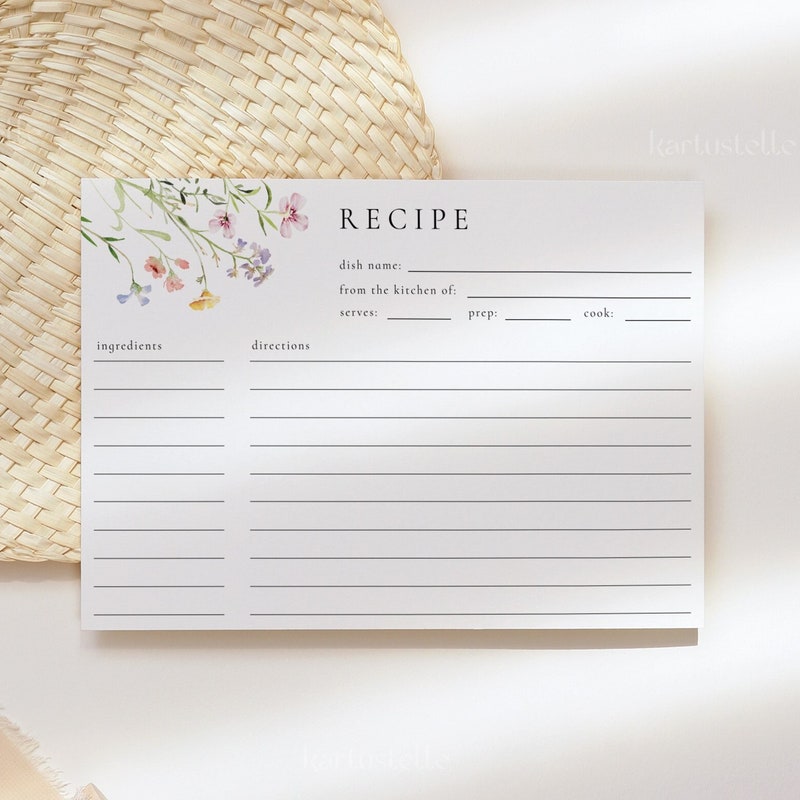 Bridal Recipes Cards - Etsy