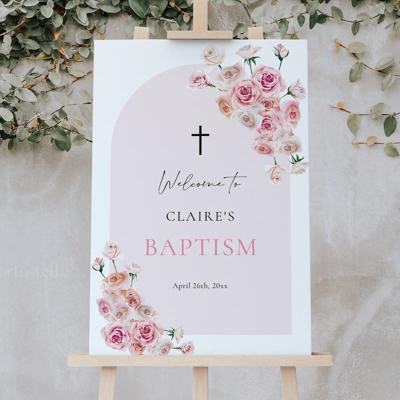 Christening Welcome Sign - Etsy