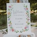 Wildflower Custom Sign Template, Pink Floral Custom Signs, Wedding ...
