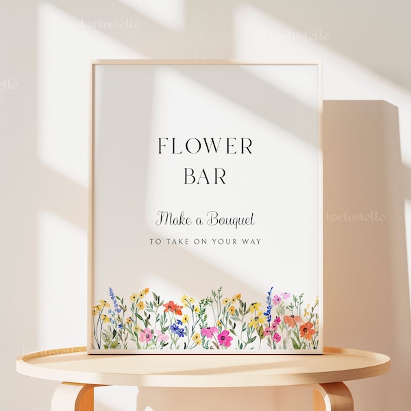 Flower Bar Sign - Etsy