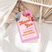 Disco Favor Tags Retro Hot Pink Favor Tag Template Red Pink Orange ...