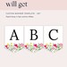 Wildflower Custom Banner Template, Pink Floral DIY Banner, Shower 1st ...