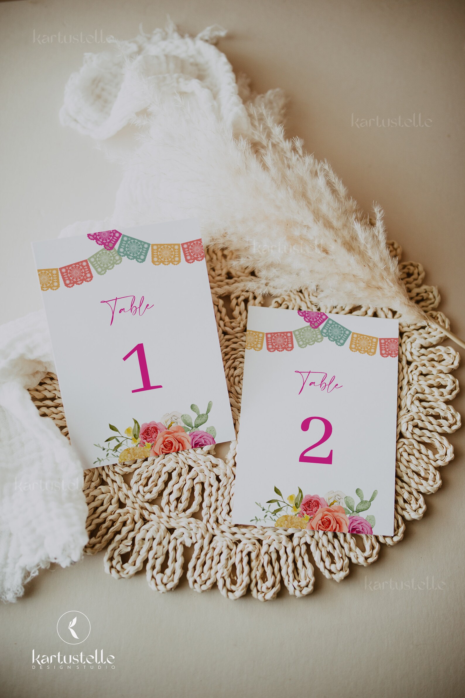Fiesta Table Numbers, Mexican Wedding Table Number, Cactus Table Number ...