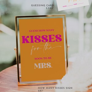 Orange Pink Bridal Shower Games Bundle Template, Funky Playful Bridal ...