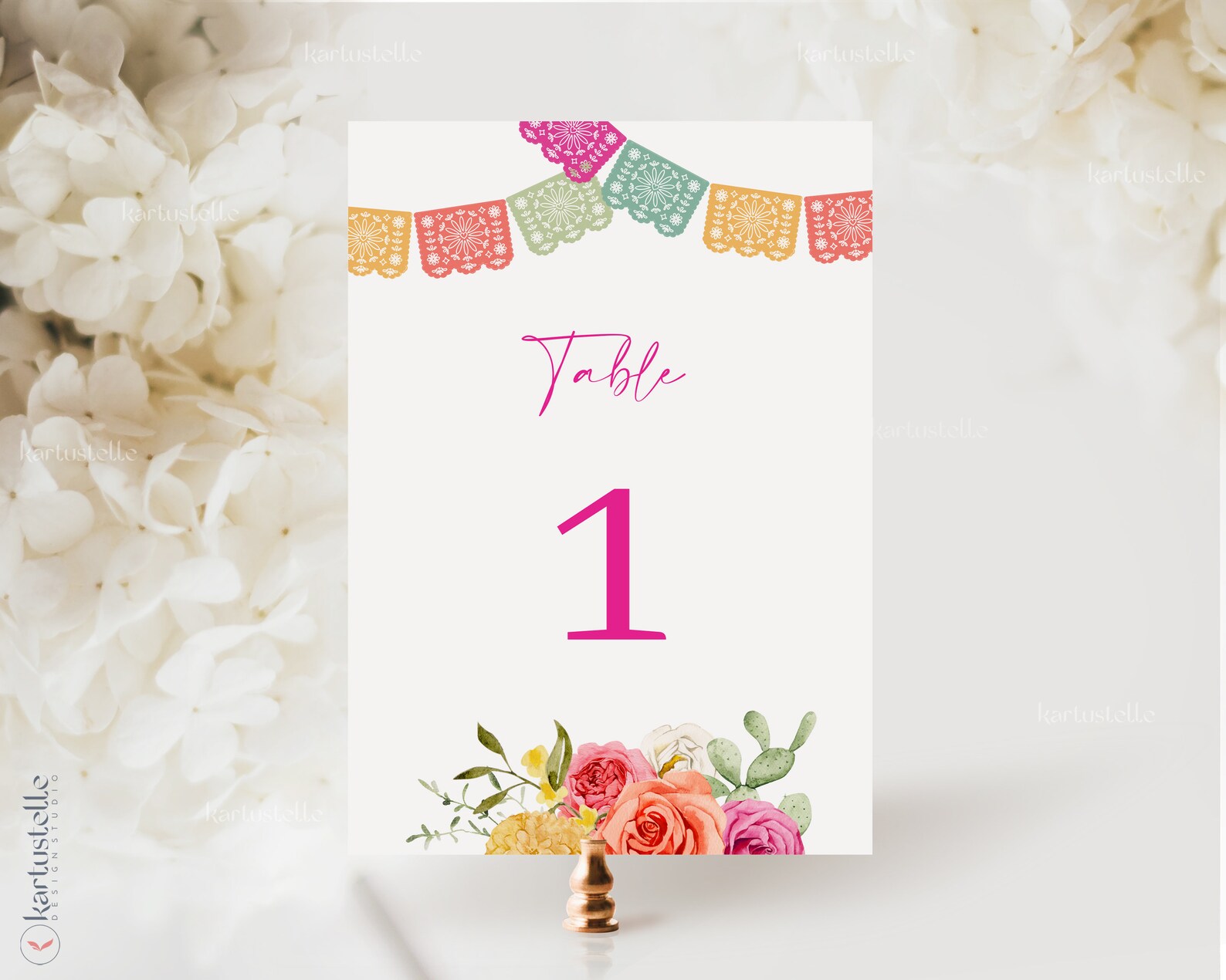 Fiesta Table Numbers, Mexican Wedding Table Number, Cactus Table Number ...