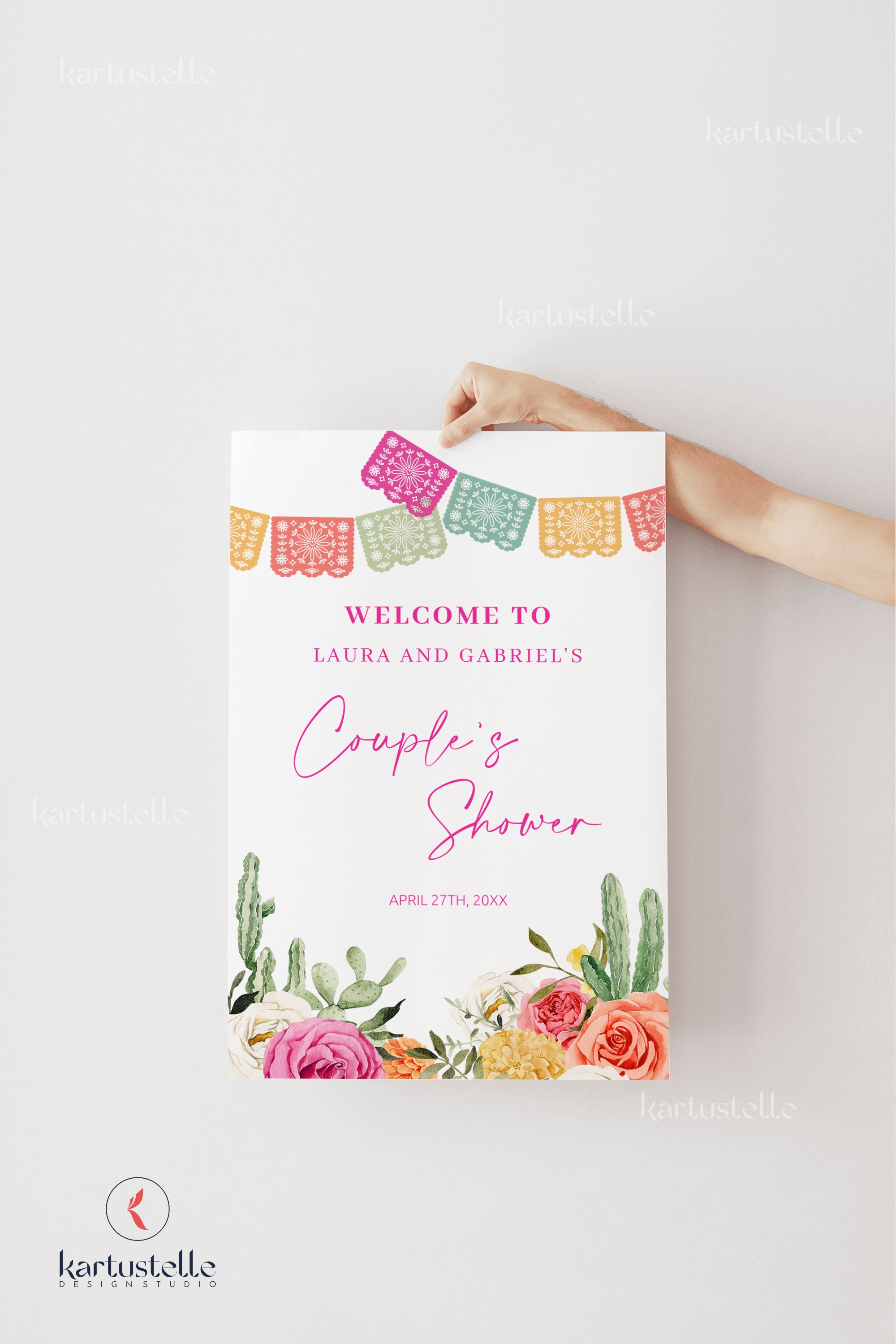 Fiesta Couples Shower Welcome Sign Template, Mexican Couple's Shower ...