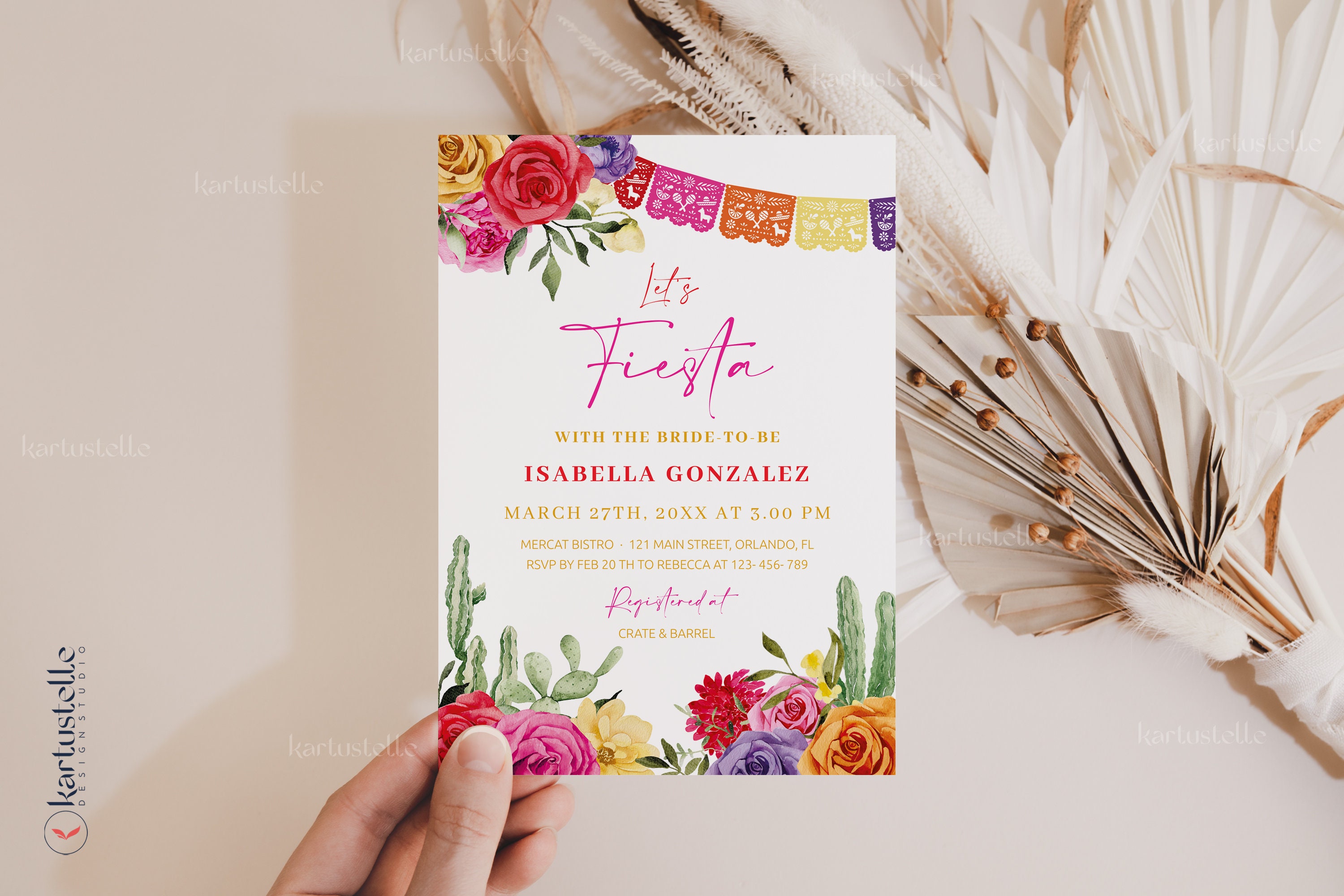 Fiesta Bridal Shower Invitation Template Mexican Bridal Shower Invite ...
