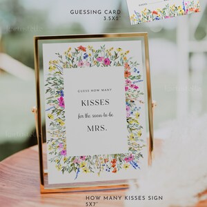 Colorful Floral Bridal Shower Games Bundle Template, Wildflower Bridal ...