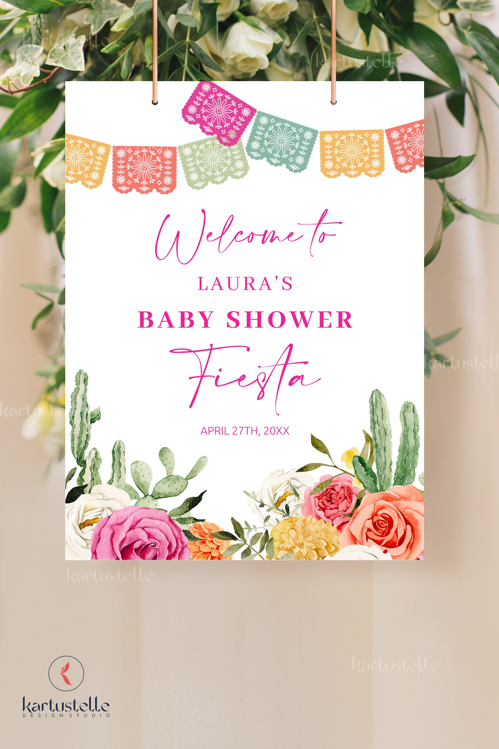 Fiesta Baby Shower Welcome Sign Template, Mexican Baby Shower Sign ...