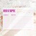 Orange Pink Recipe Card Template, Bold Colorful Playful Bridal Shower ...