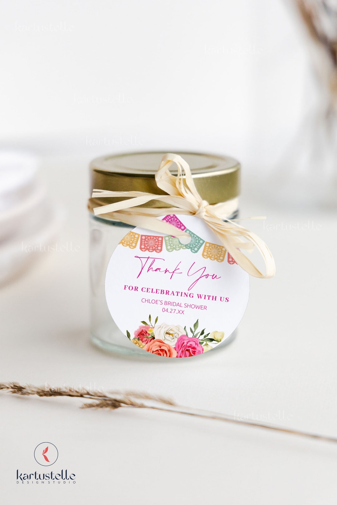 Fiesta Round Favor Tags Mexican Circle Stickers Favor Tag Template ...