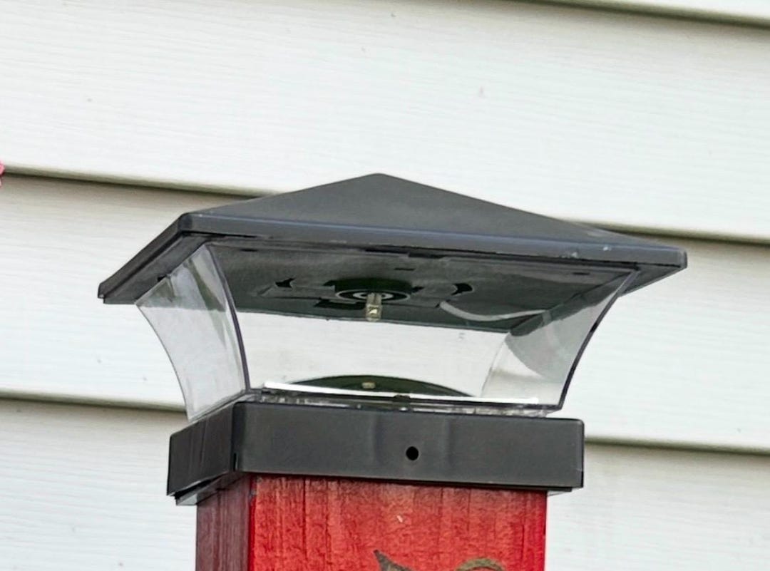 Black Solar Post Cap Light: Weather Resistant LED Outdoor Lighting - Etsy