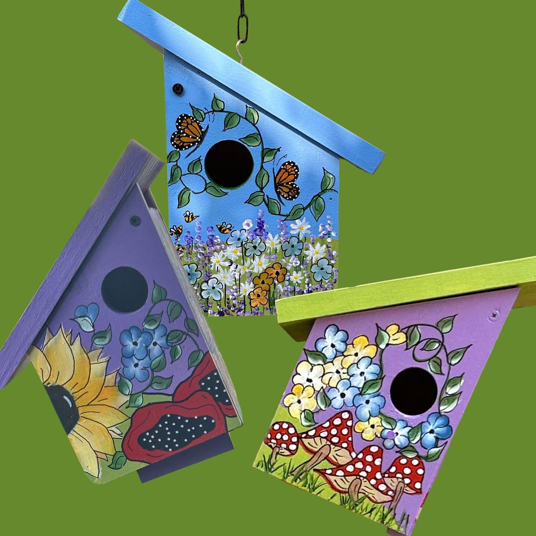 Custom Order Birdhouse - You Design - for Bird Lovers & Outdoor Spaces ...