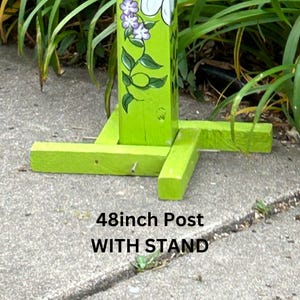 Welcome Garden Post – Hand Painted 24" or 48" Outdoor Sign – Optional ...