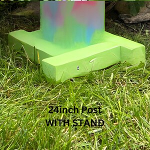 Hand Painted Peace Post – Colorful Flower Garden Decor – 24" or 48 ...