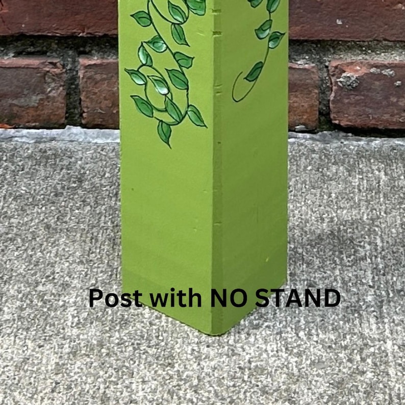 Hand Painted Peace Post – Colorful Flower Garden Decor – 24" or 48 ...