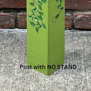 Handcrafted Garden Post: Whimsical Birds & Buds Outdoor Decor - Etsy